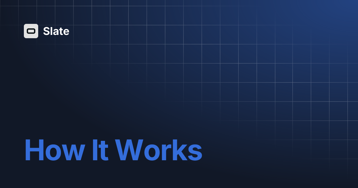 How It Works | Slate